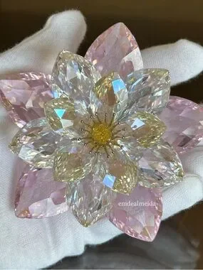 Swarovski | Accents | Swarovski Crystal Paradise Flower Waterlily ...